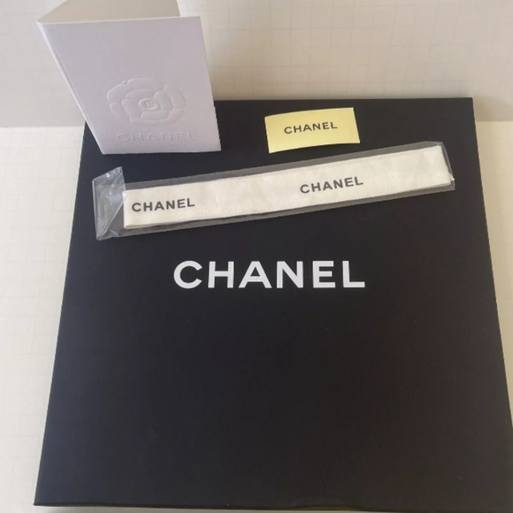 CHANEL | Other | Authentic Chanel Scarf Box W Ribbon Card Tissue | Poshmark